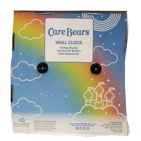 Care Bears | Wall Decor | Care Bears Grumpy Bear Wall Clock Blue Analog ...
